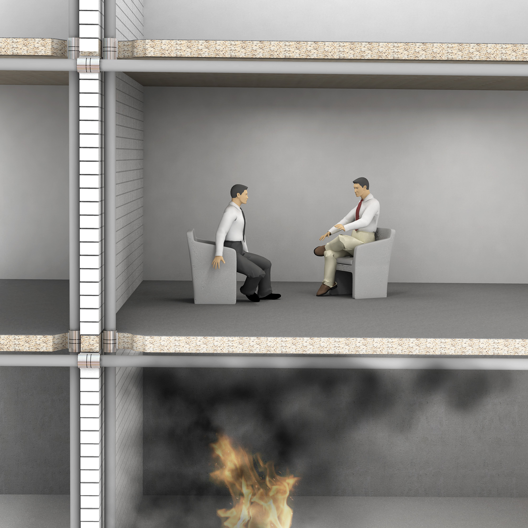 Fire stopping systems for M&E services