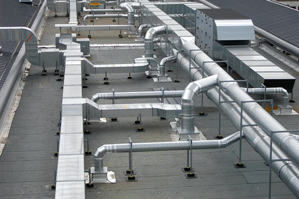 Duct supports for rooftop installations