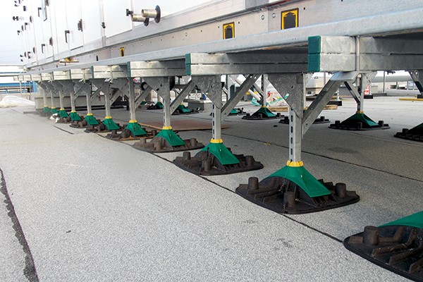 Roof plant support systems for flat and pitched roofs