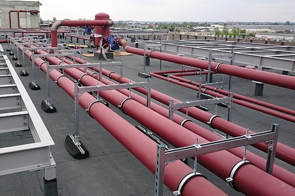 Rooftop pipe supports from Walraven