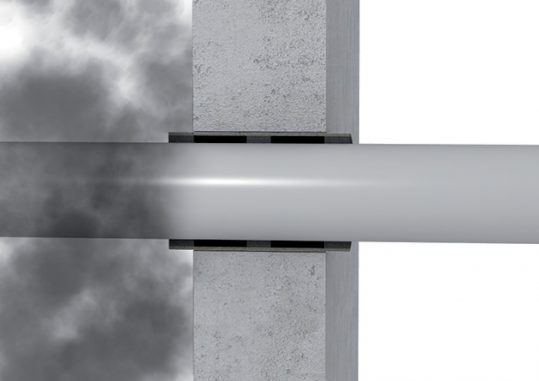 Fire sealing pipe penetrations - Walraven