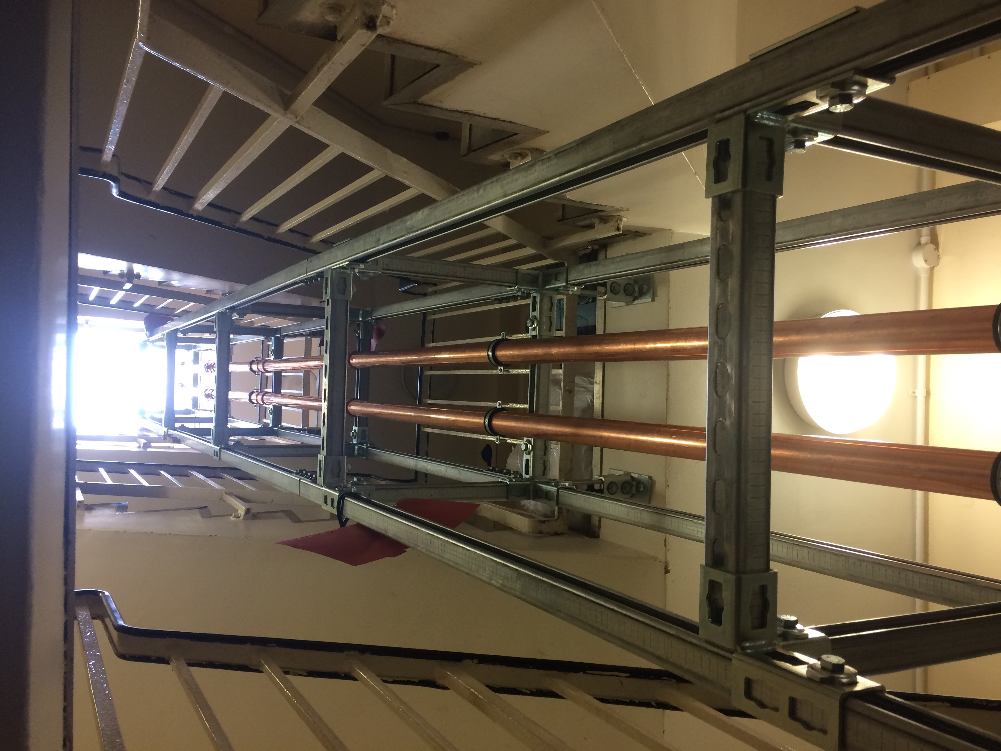 Walraven provide smart solution for stairwell pipe installation